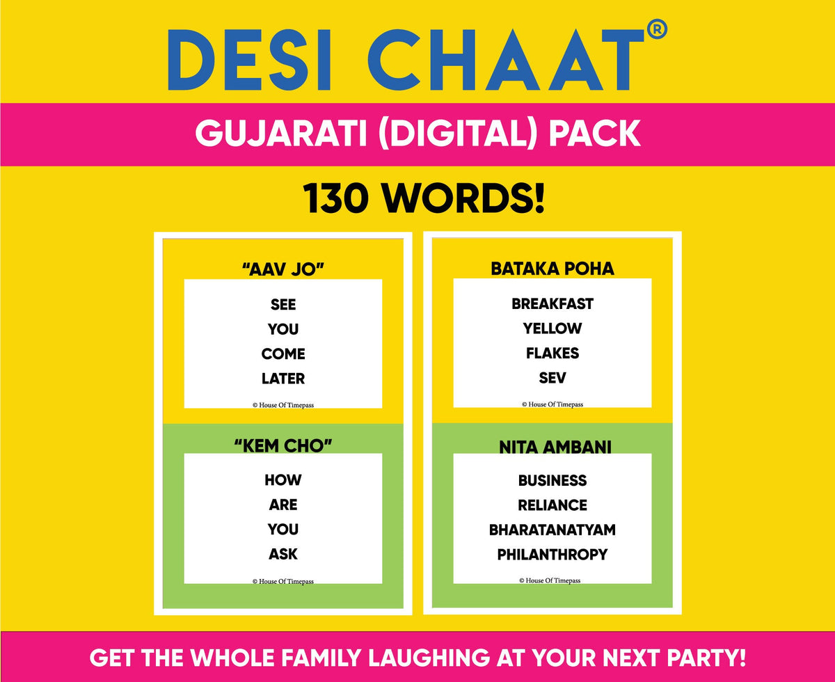 Gujarati Pack I Digital Version I 130 Words | House Of Timepass